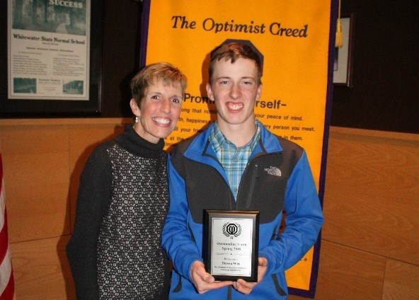 UWW / Community Optimist Club presented "Outstanding Spring Youth ...