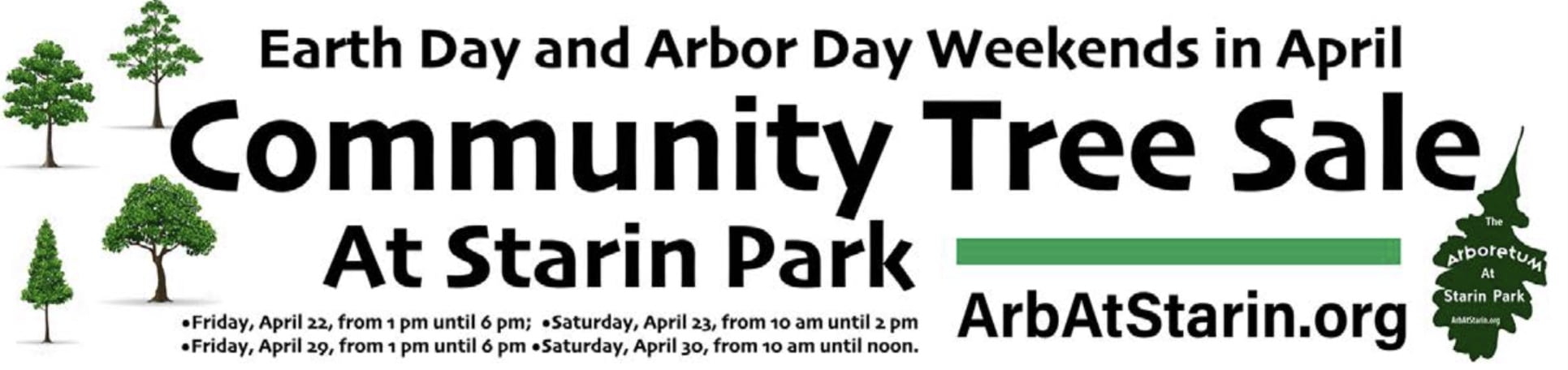1st Annual Community Tree Sale! Earth Day & Arbor Day Weekends ...