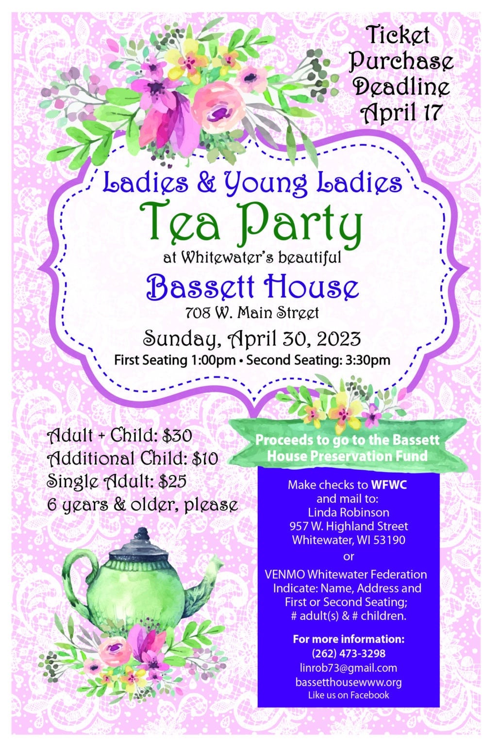The Bassett House Ladies and Young Ladies Tea Party is Back ...