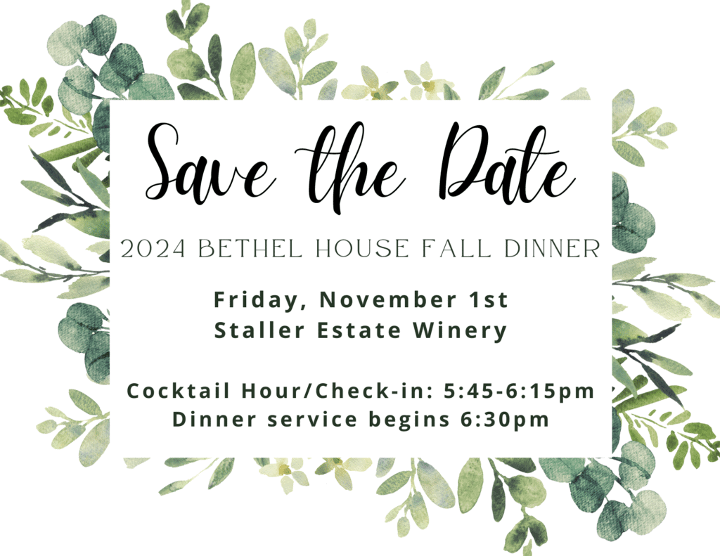 Bethel House Seeking Sponsors for its Annual Fall Dinner Fundraiser on ...