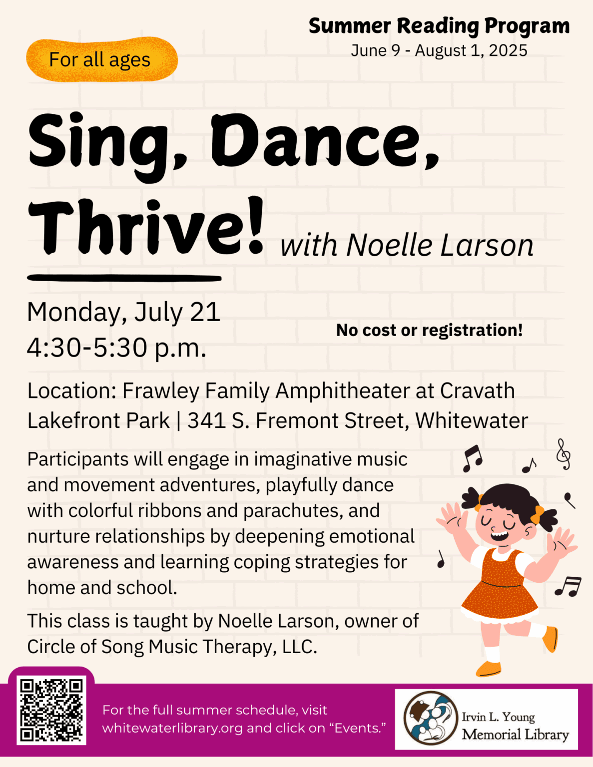 Sing, Dance, Thrive! Music & Movement Fun for Children - Whitewater Banner