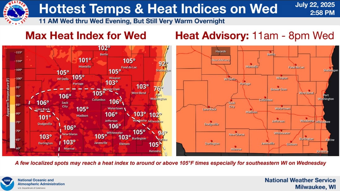Heat Advisory Wednesday - Heat index could reach 106 degrees ...
