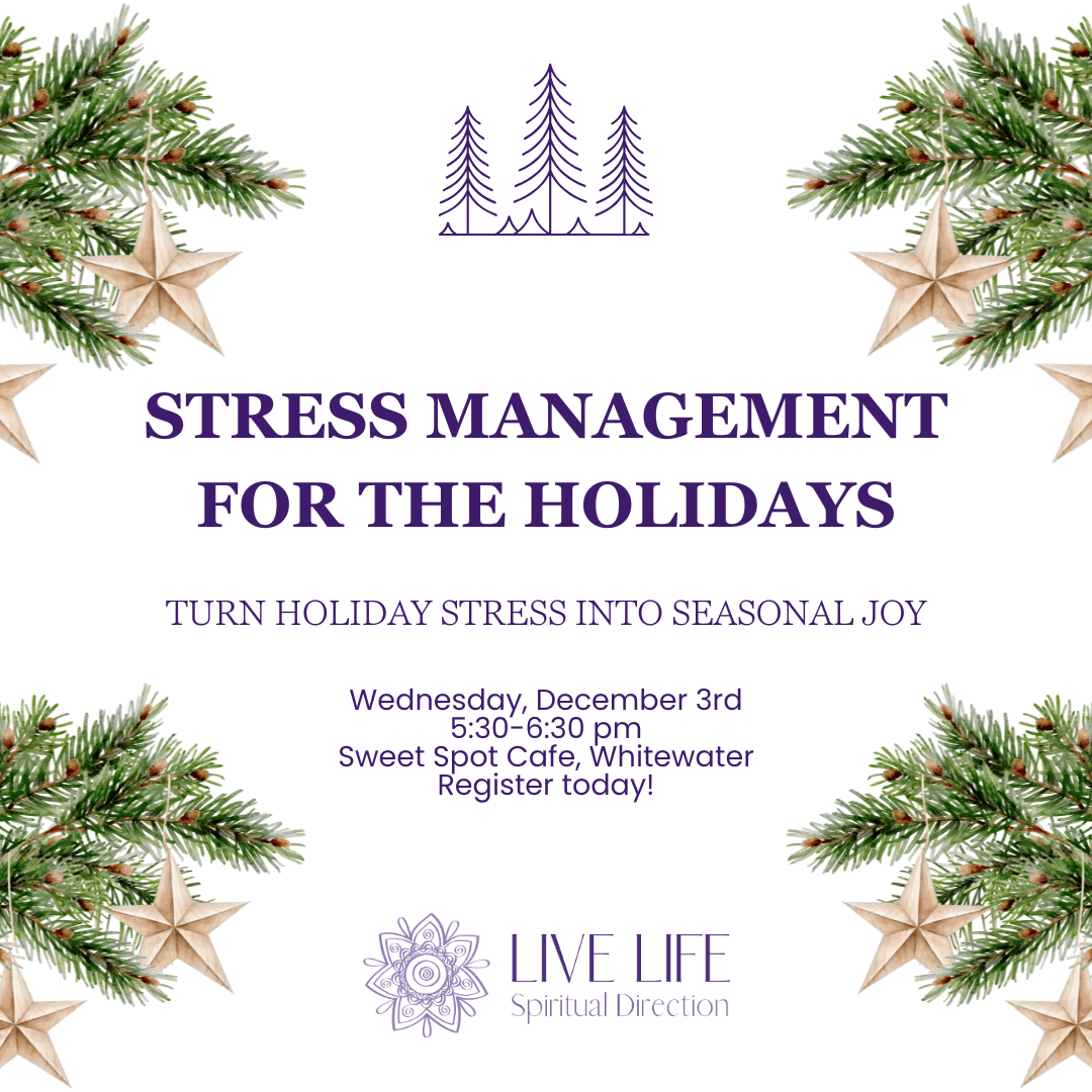 Stress Management for the Holidays Workshop - Whitewater Banner