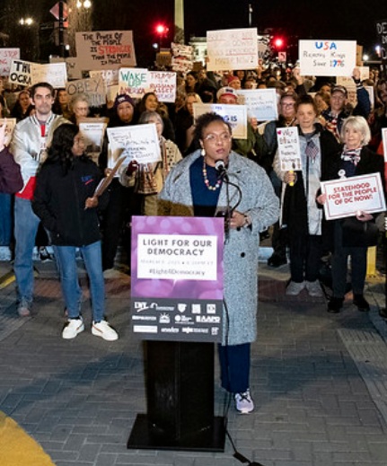 LWV Whitewater Area Program: Unite and Rise 8.5 - Whitewater Banner